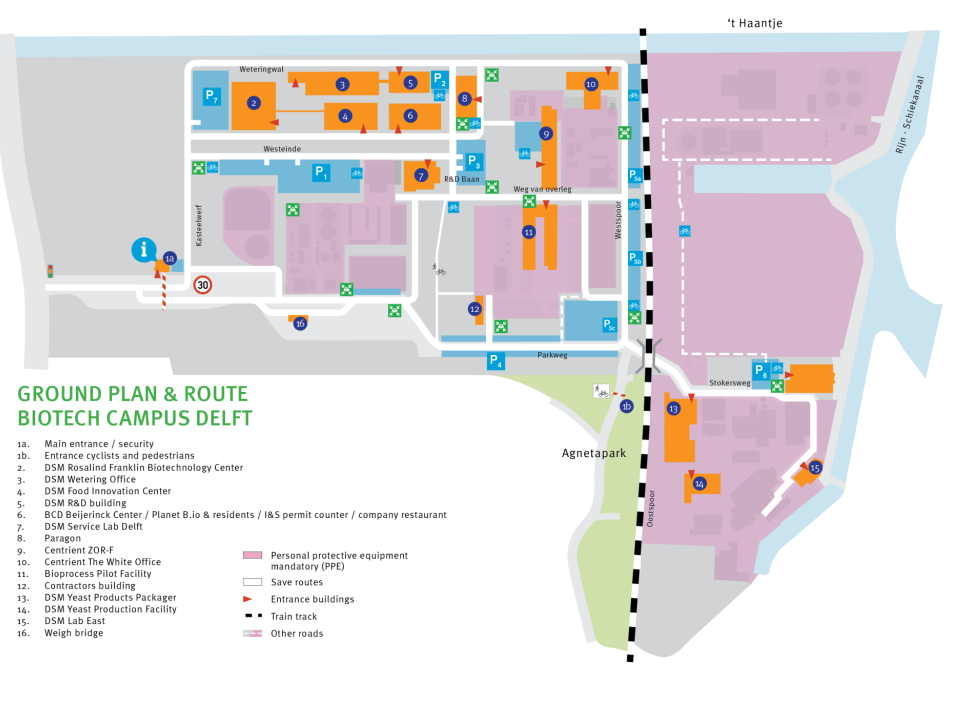 Map Biotech Campus Delft | Biotech Campus Delft
